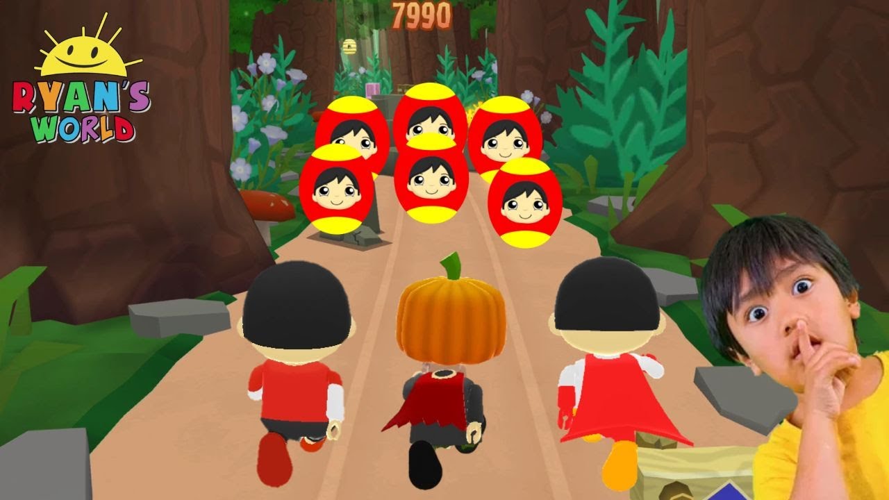 Tag with Ryan Egg 🥚 - Red T-Shirt Ryan 🆚 Red Titan 🆚 Jack O'Lantern 🆚 ...