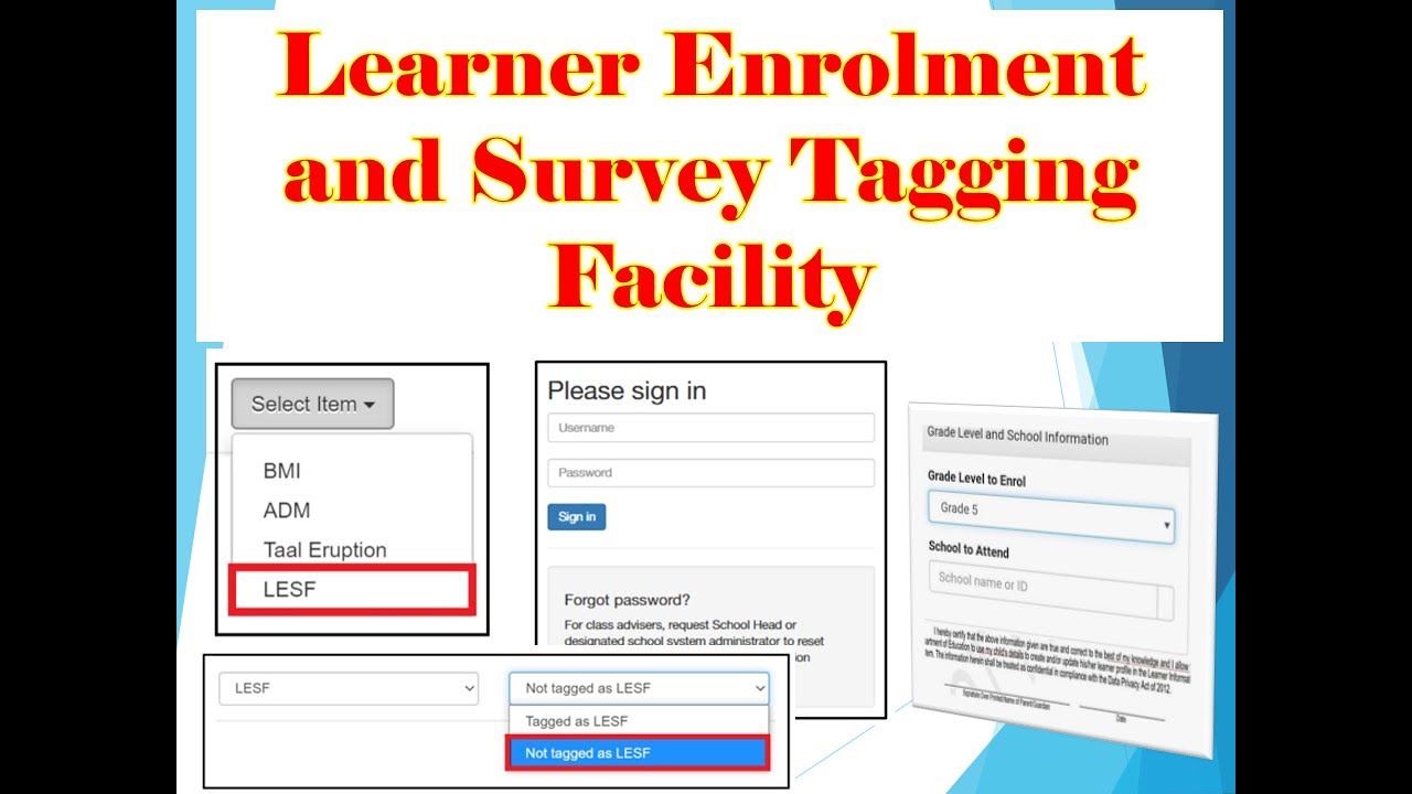 LESF Tagging I Learner Enrolment and Survey Tagging Facility I How to tag LESF in LIS I LIS ...