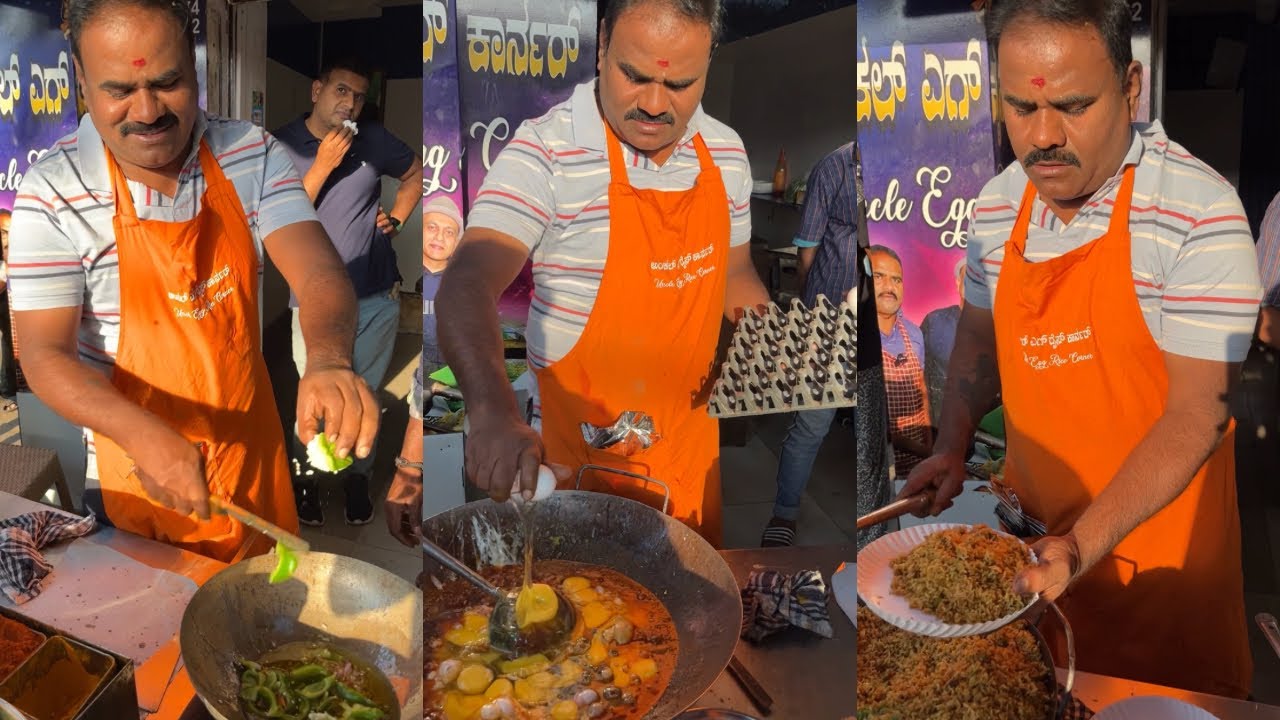 बेंगलुरु के सबसे वायरल Egg Fried Rice और Egg Chilli 😱😱 Uncle Egg Rice ...
