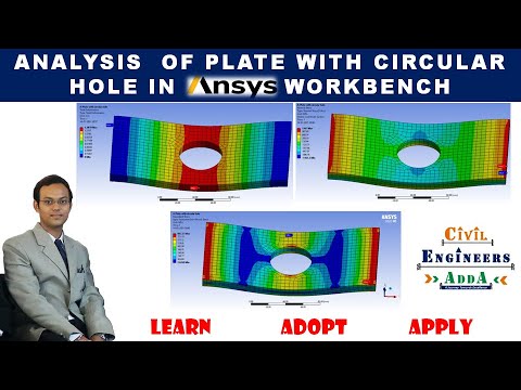 Analysis of Plate with Circular Hole at Centre with Ansys Workbench ...