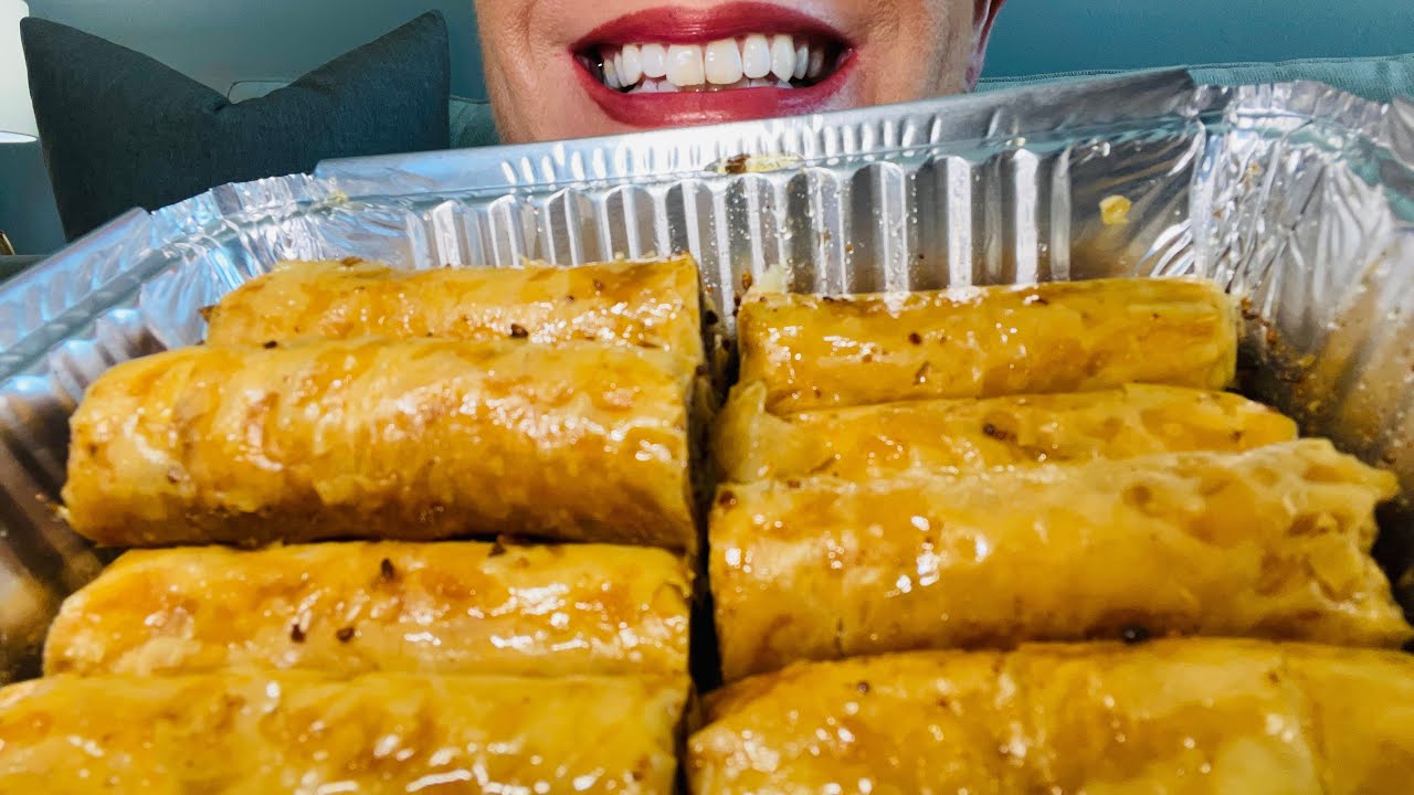 Homemade BAKLAVA! ASMR crispy + soft eating sounds - YouTube