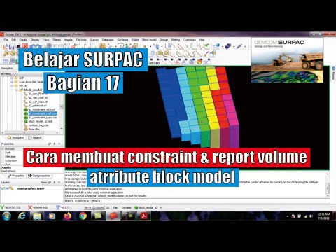 Belajar surpac bagian 17 Cara membuat constraint dan report volume ...