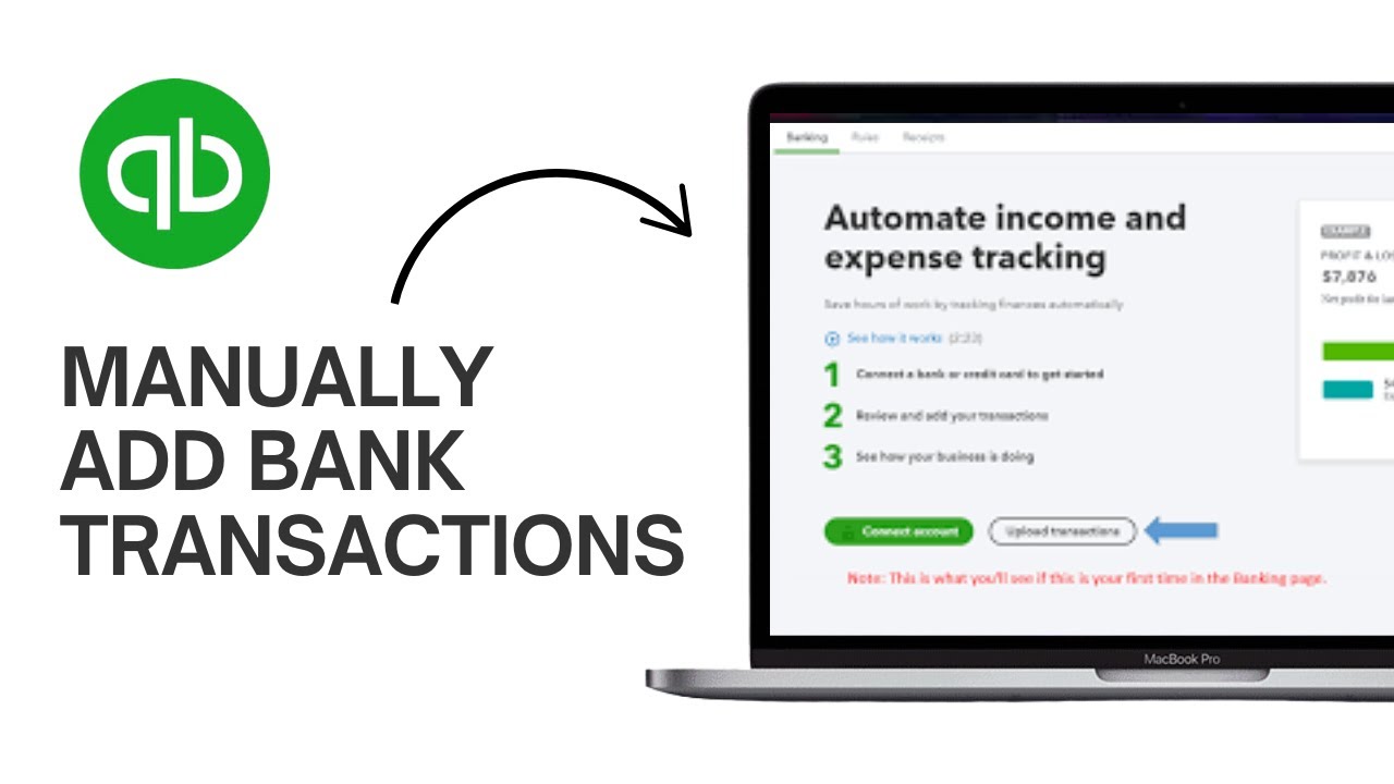 How to Manually Add Bank Transactions on Quickbooks - YouTube