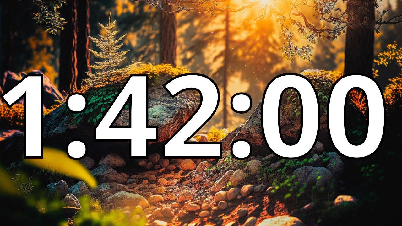 1 Hour 42 Minutes Countdown Timer With Alarm Sound At the End (Simple ...