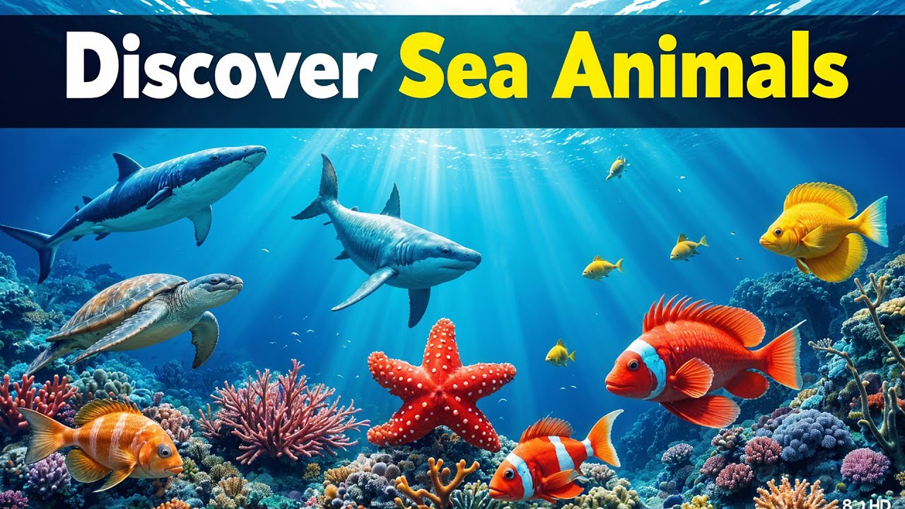 Discover Sea Animals | Learn Sea Creature Names in English | Fun ...