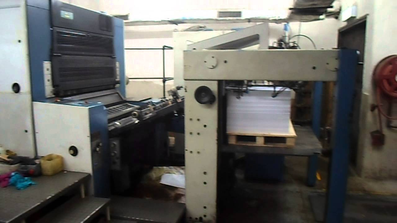 KBA 4 colour press, year 1998 - YouTube
