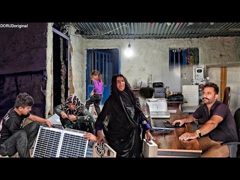 Akram Finally Picks Up the Repaired Solar Panel from the Seller ☀️،An Important Part of Nomadic Life
