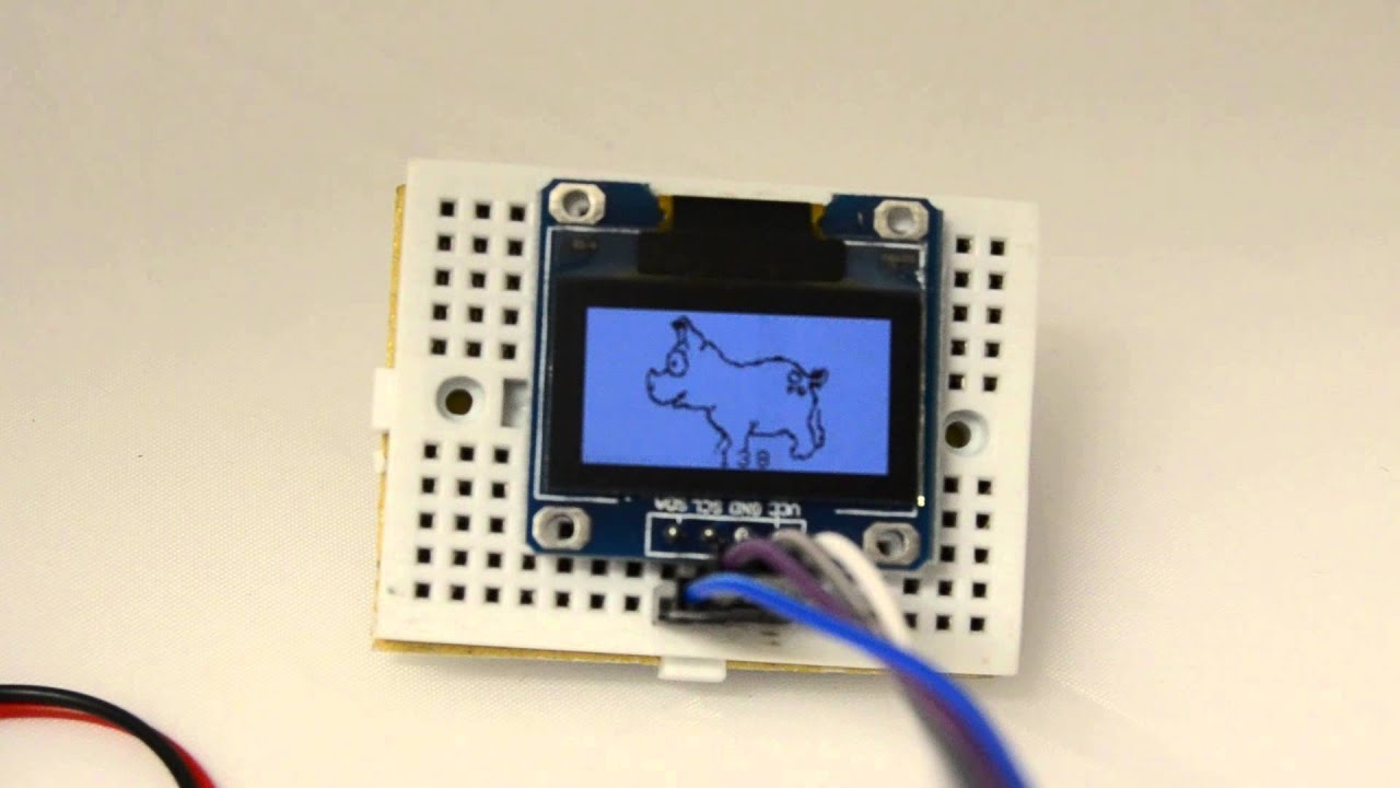 Arduino OLED - Example of Brightness Keyword - YouTube