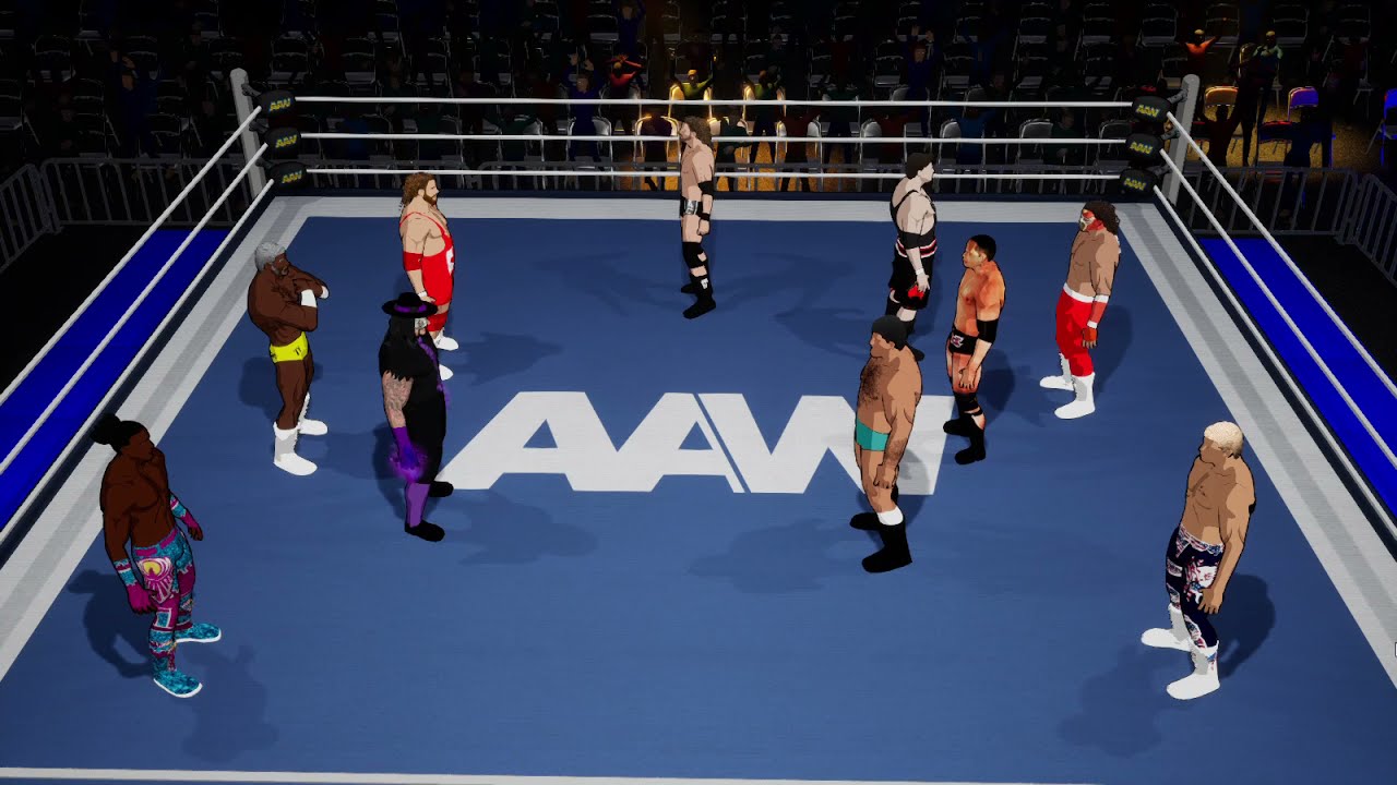 AAW ACTION ARCADE WRESTLING BATTLE ROYAL AEW VS WWE. - YouTube