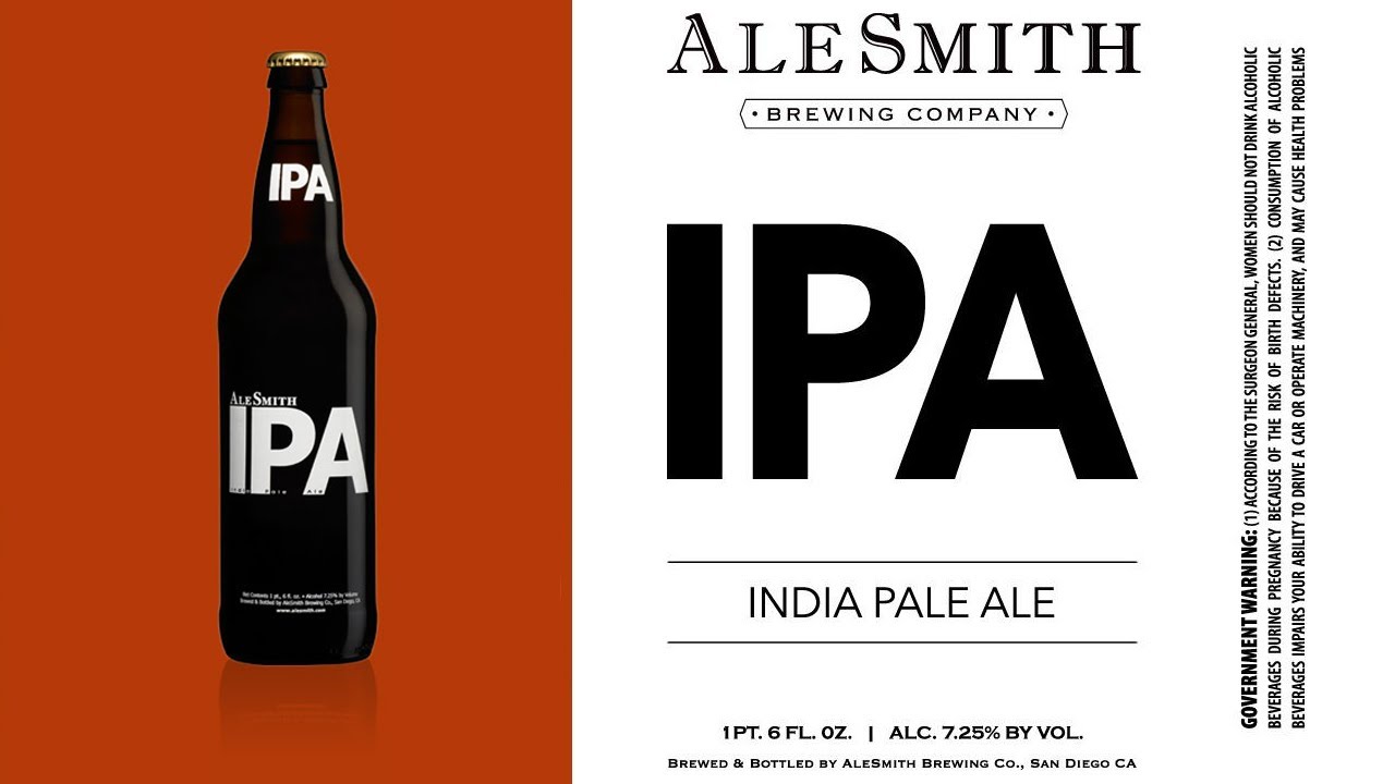 Beer Review 107: AleSmith IPA - AleSmith Brewing Co. - YouTube
