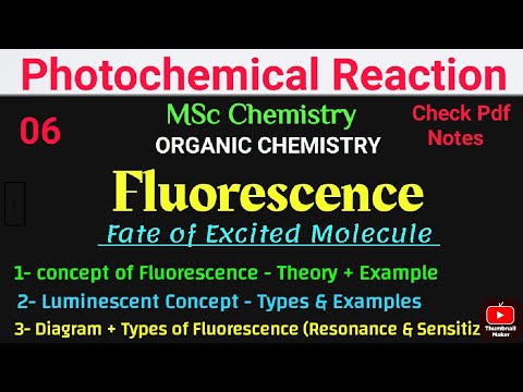 Fluorescence -Theory+ Example+Diagram+Types (fate of Excitation) # ...