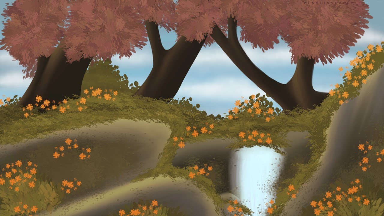 How to Draw Nature | Procreate Painting Tutorial - YouTube