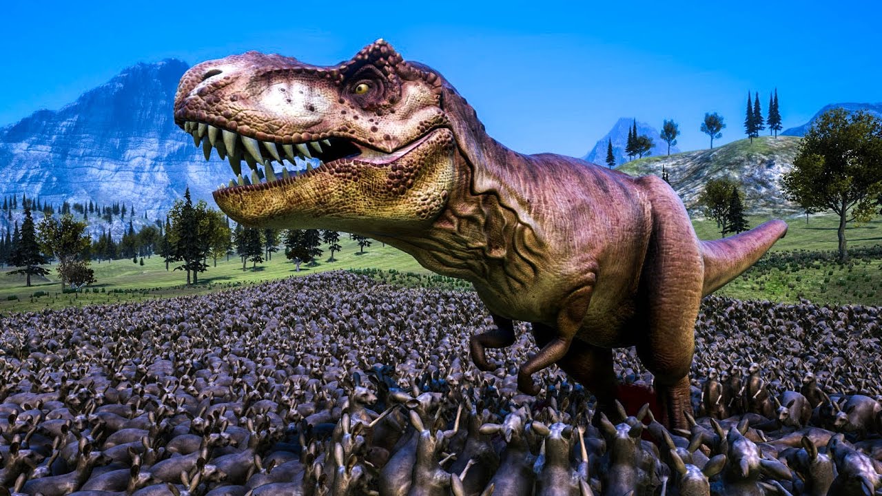 ศึกไดโนเสาร์ ปะทะ กองทัพจิงโจ้ | T-Rex vs. Kangaroo - YouTube