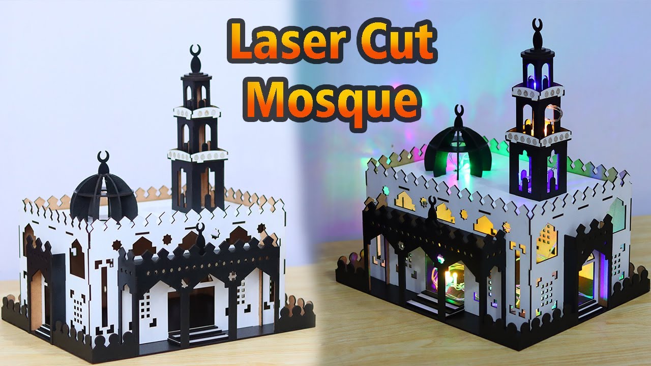 How to make Laser Cut Mosque 3D Wooden Model Desing | Laser Cutting ...