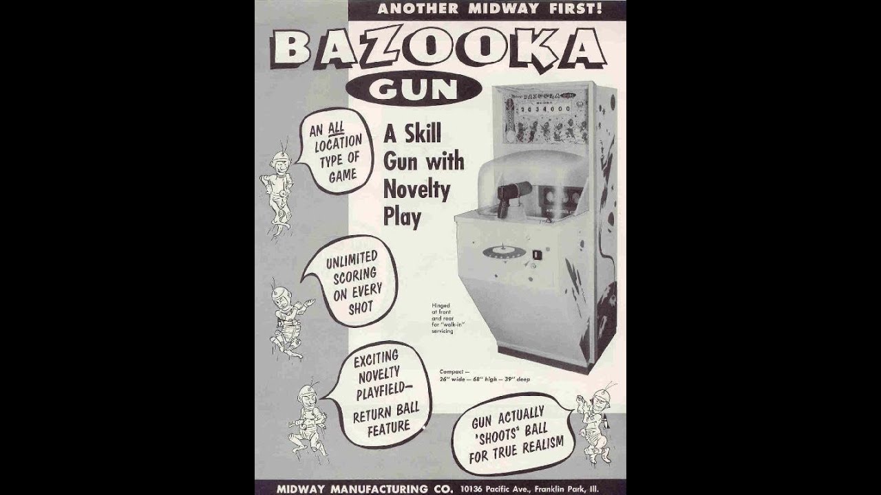 Bazooka Gun is a relatively unknown Space themed mid century arcade ...