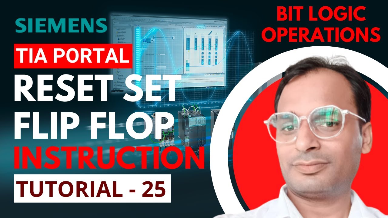 Siemens TIA Portal Training 25 - Reset Set Flip Flop Instruction in ...