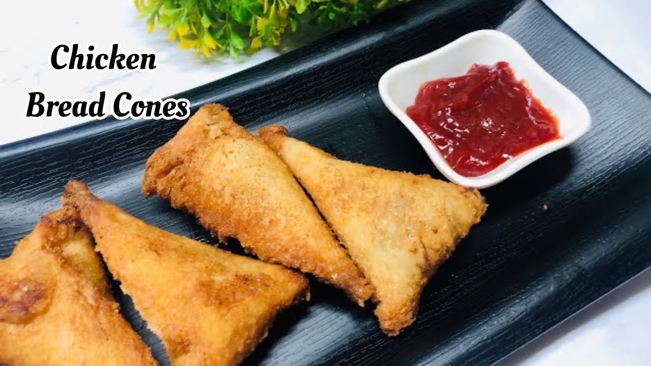 Chicken Bread Cones | Easy Iftar Snack | Instant Iftar Recipe | Chicken ...