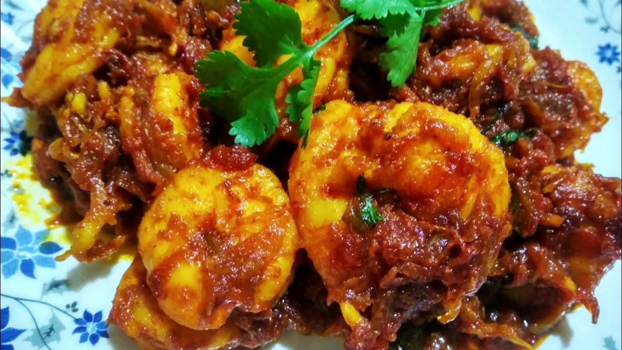 Prawn kadhai / prawn recipe / ghinga recipe - YouTube