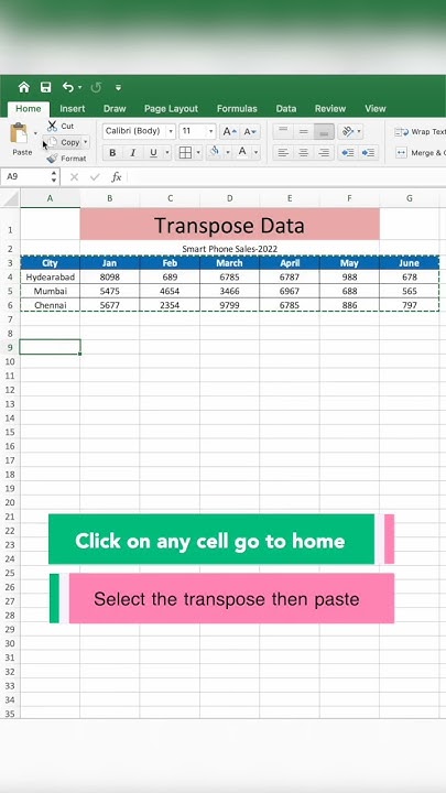How to Transpose Data in Excel..#trending #excel #exceltips #shorts #learnig #shortvideo # ...