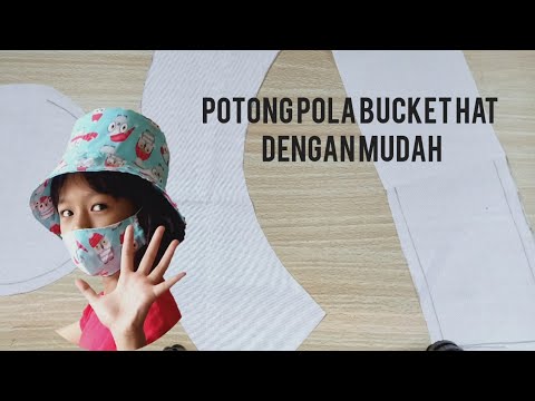 Cara Potong POLA Bucket Hat pada Kain Keras dan Kain - YouTube