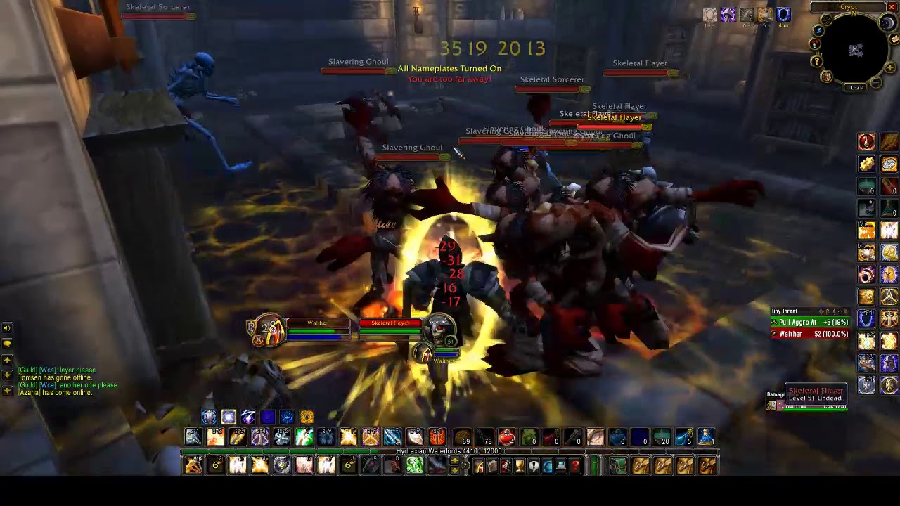 Classic WoW Sorrow Hill Crypt chainpull - YouTube