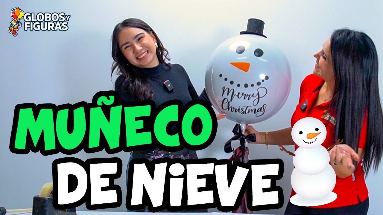 ⛄🎈 Cómo HACER un MUÑECO de NIEVE con GLOBO ORBZ ️ Tutorial Paso a Paso ...