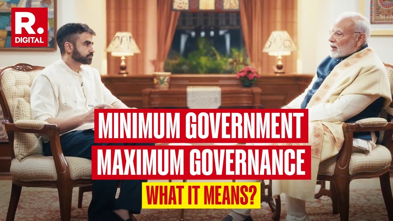PM Modi On The Concept Of Minimum Government & Maximum Governance - YouTube