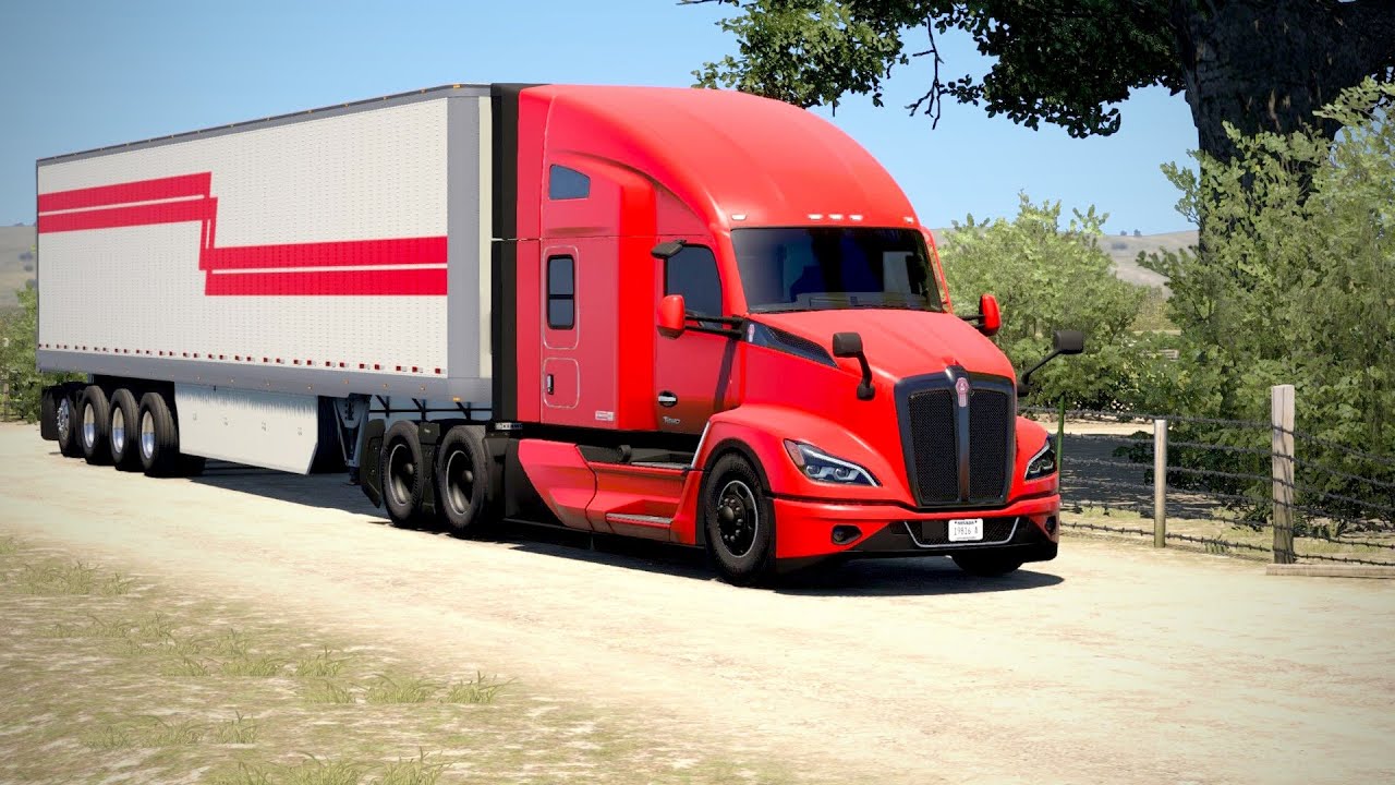 ATS - Hauling Guard Rails with the Kenworth T680 100th Anniversary ...