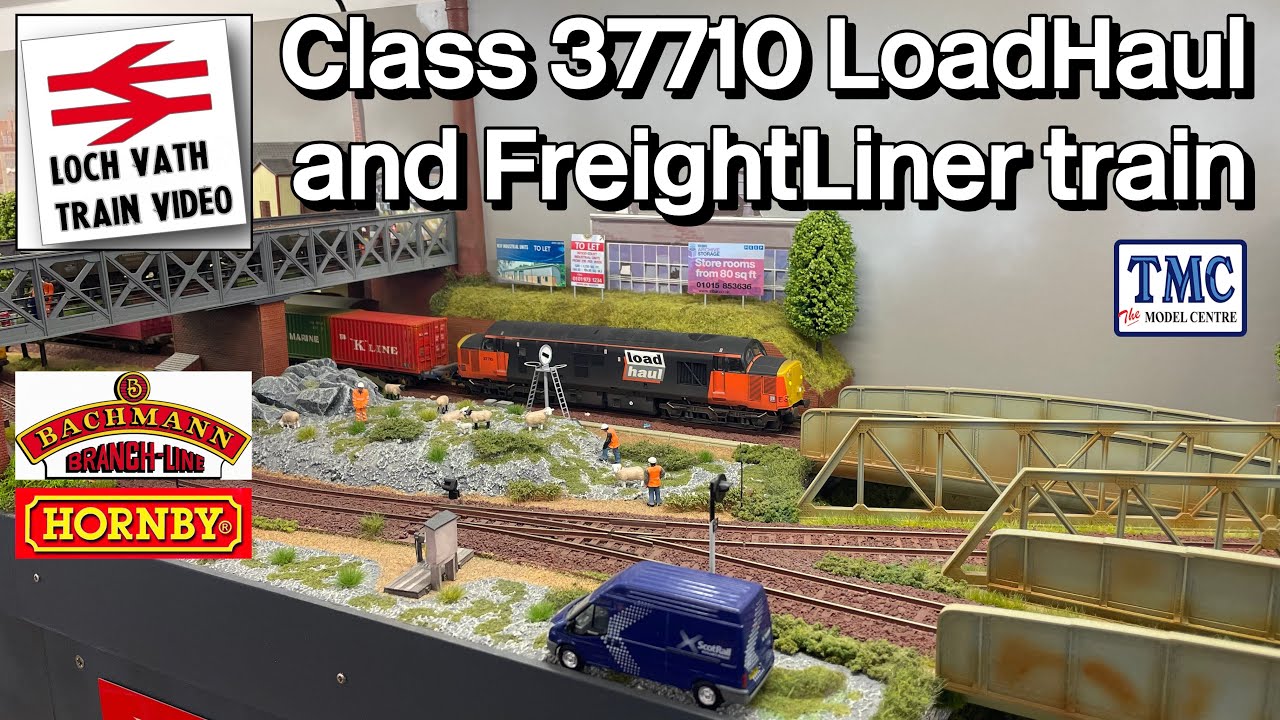 Bachmann Class 37710 LoadHaul and Hornby FreightLiner Train - YouTube