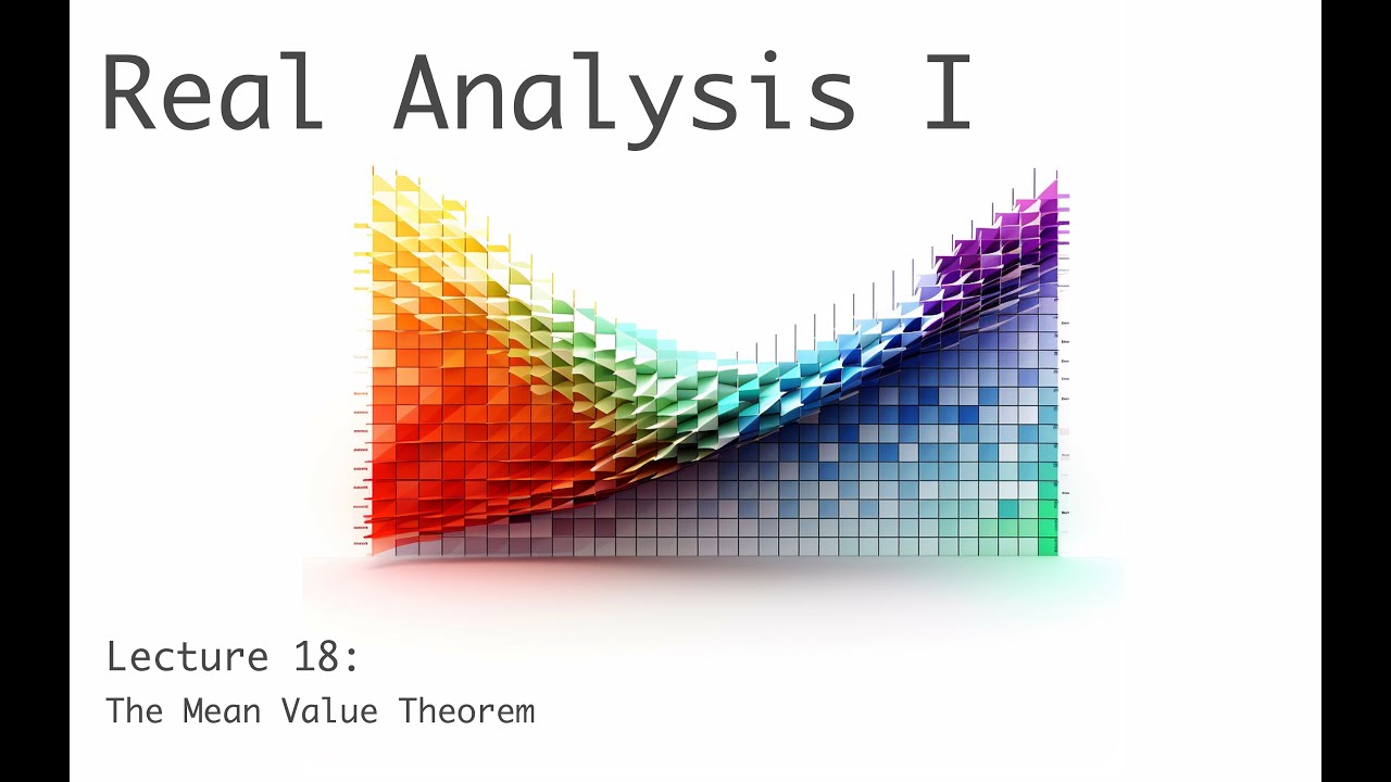 The Mean Value Theorem - Real Analysis I (full course) - lecture 18 (of ...