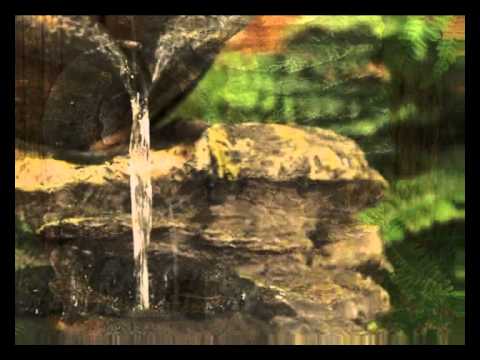 Slate Effect Quad Oil Jars Cascade Water Feature With Lights - YouTube