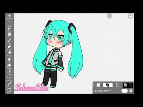 Part 1 of editing vocaloids in Gacha ll Hatsune Miku