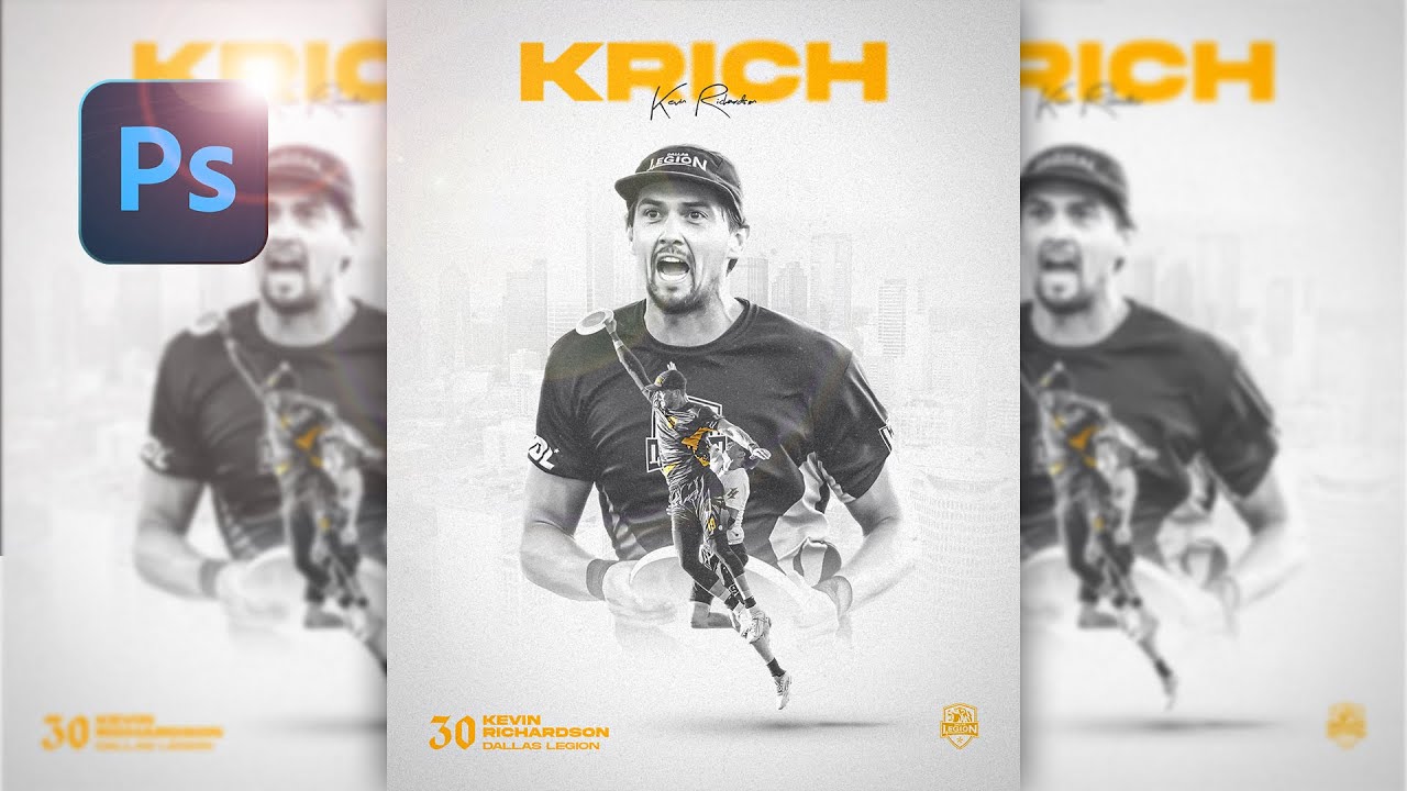 Making a Signature Player Sports Poster | Step-by-Step Photoshop ...
