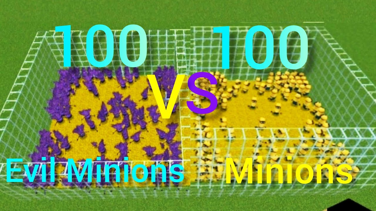 100 Minions VS 100 Evil Minions 🍌🍌🍌#minecraft - YouTube