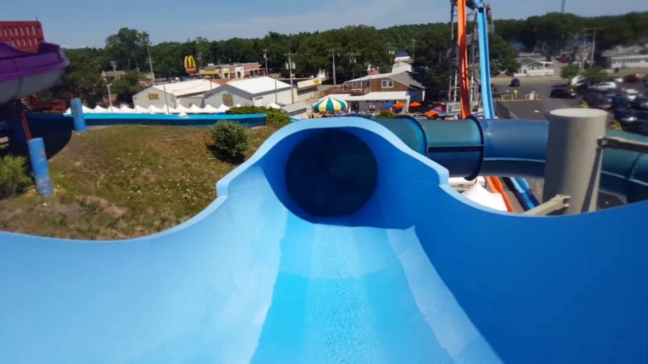 POV: THUNDER FALLS Blue Water Slide at Water Wizz, East Wareham, MA ...