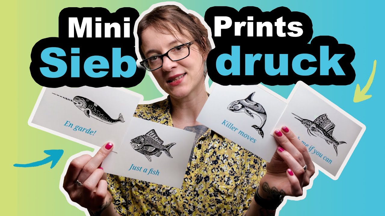 Handgedruckte Mini Prints: Meerestiere auf Papier. So entsteht mein ...