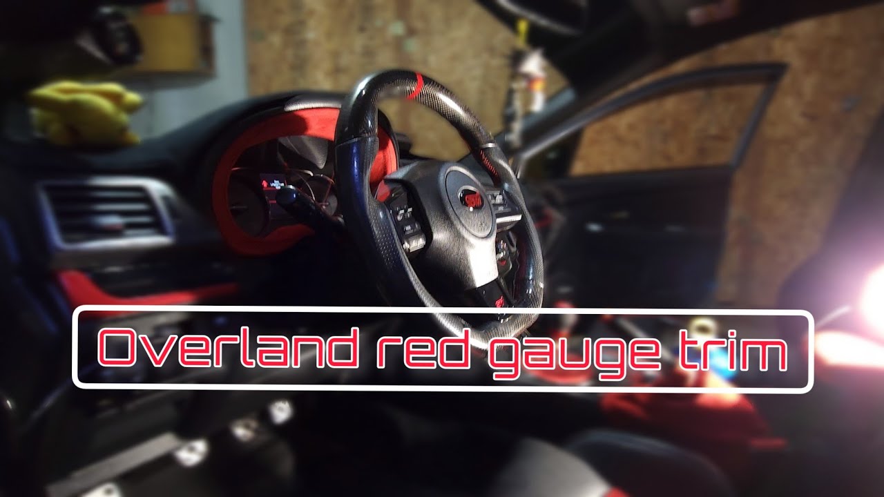 New overland designs Red Alcantara inner gauge trim | Subaru wrx sti ...