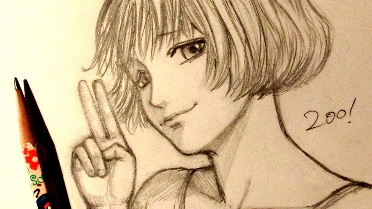 ASMR | Pencil Drawing 200 🎉 - YouTube