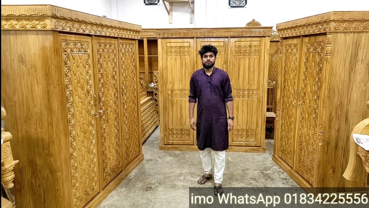তিন পার্টের কাঠের আলমারি ডিজাইন দেখুন।। সেগুন কাঠের আলমারি।। Almari ...