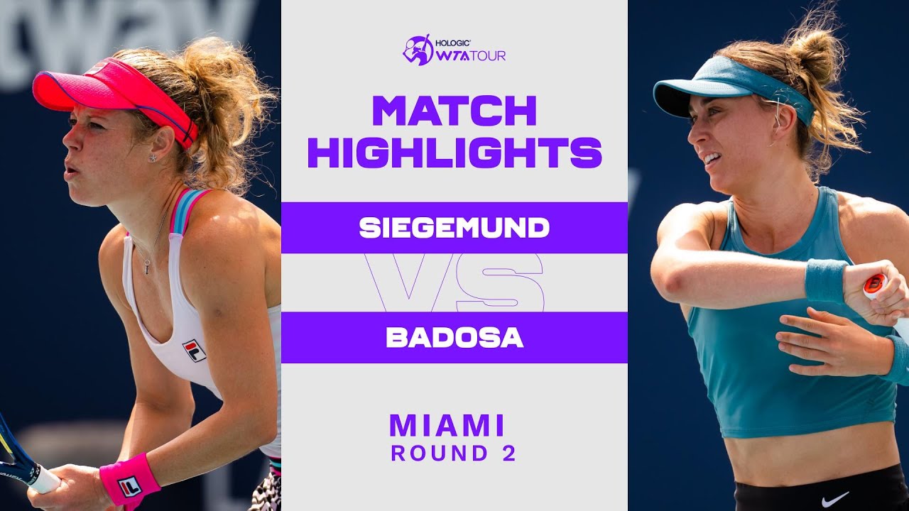 Laura Siegemund vs. Paula Badosa | 2023 Miami Round 2 | WTA Match ...