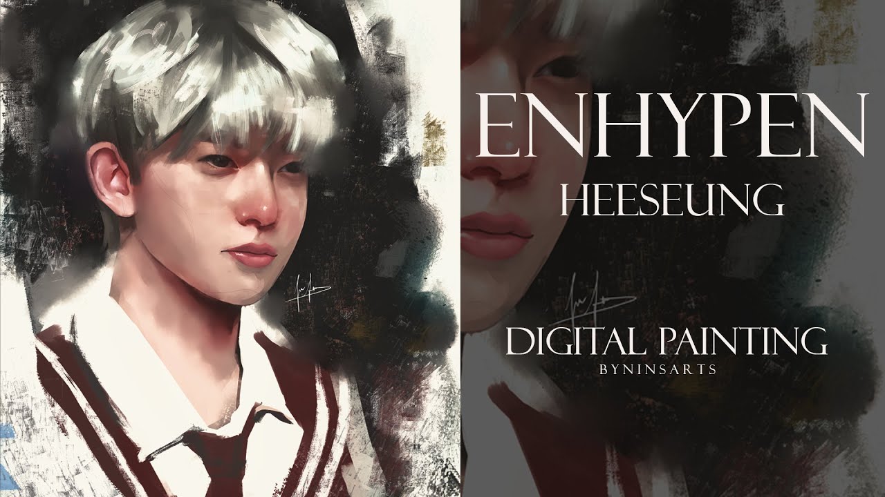 Digital painting | Heeseung of ENHYPEN | Art Vlog - YouTube