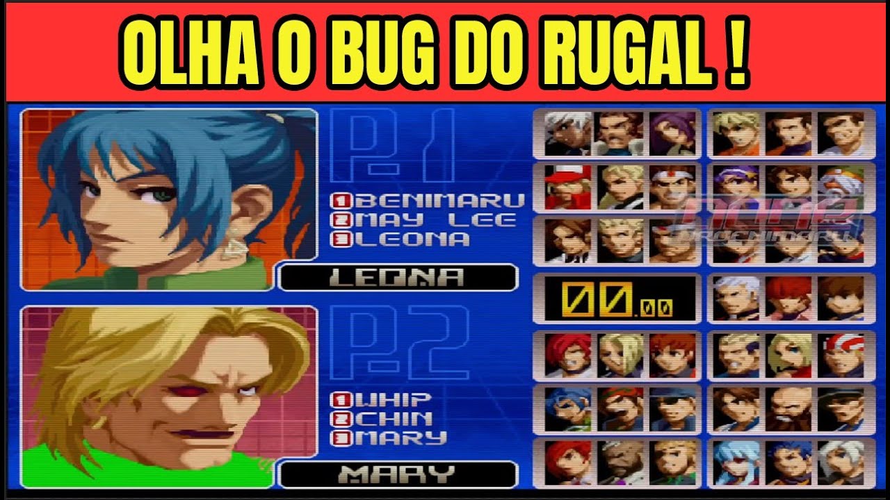 KOF 2002 CACHAÇA INFINITA COM BUG DO RUGAL CARA ENTENDEU FOI NADA ...