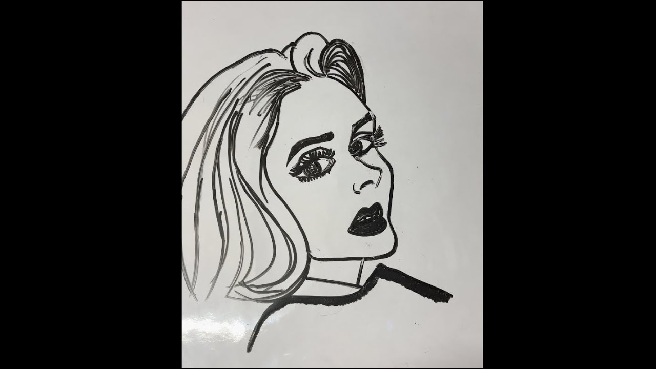 HOW TO DRAW ADELE🎤🎶| ADELE SINGER DRAWING | VERY EASY DRAWING | EASY FOR BEGINNERS ...