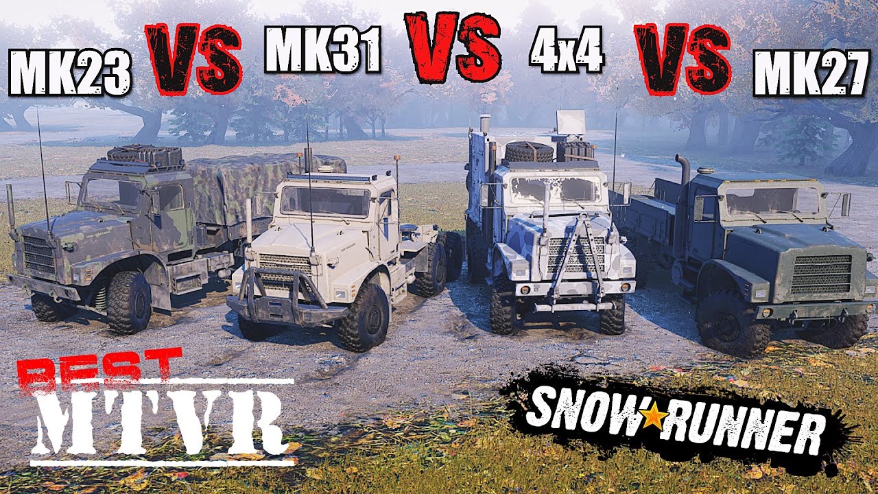 SnowRunner Mods vs Mods | Military Trucks Battle - Which is best? - YouTube