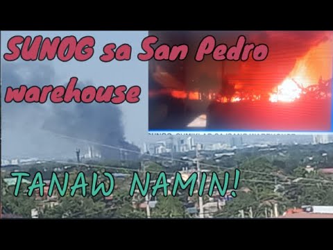 FIRE/SUNOG in a warehouse in San Pedro, Laguna, Philippines - YouTube