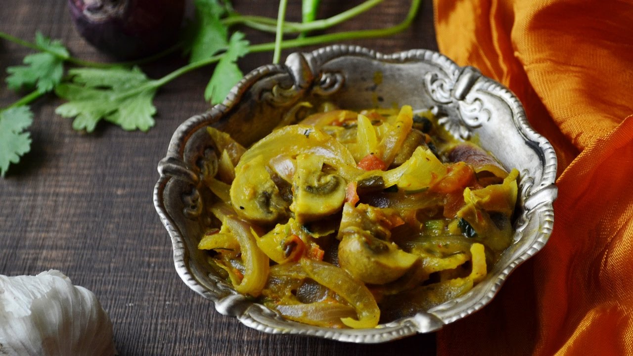 Mushroom Do Pyaza Recipe - How To Make Restaurant Style Mushroom ...