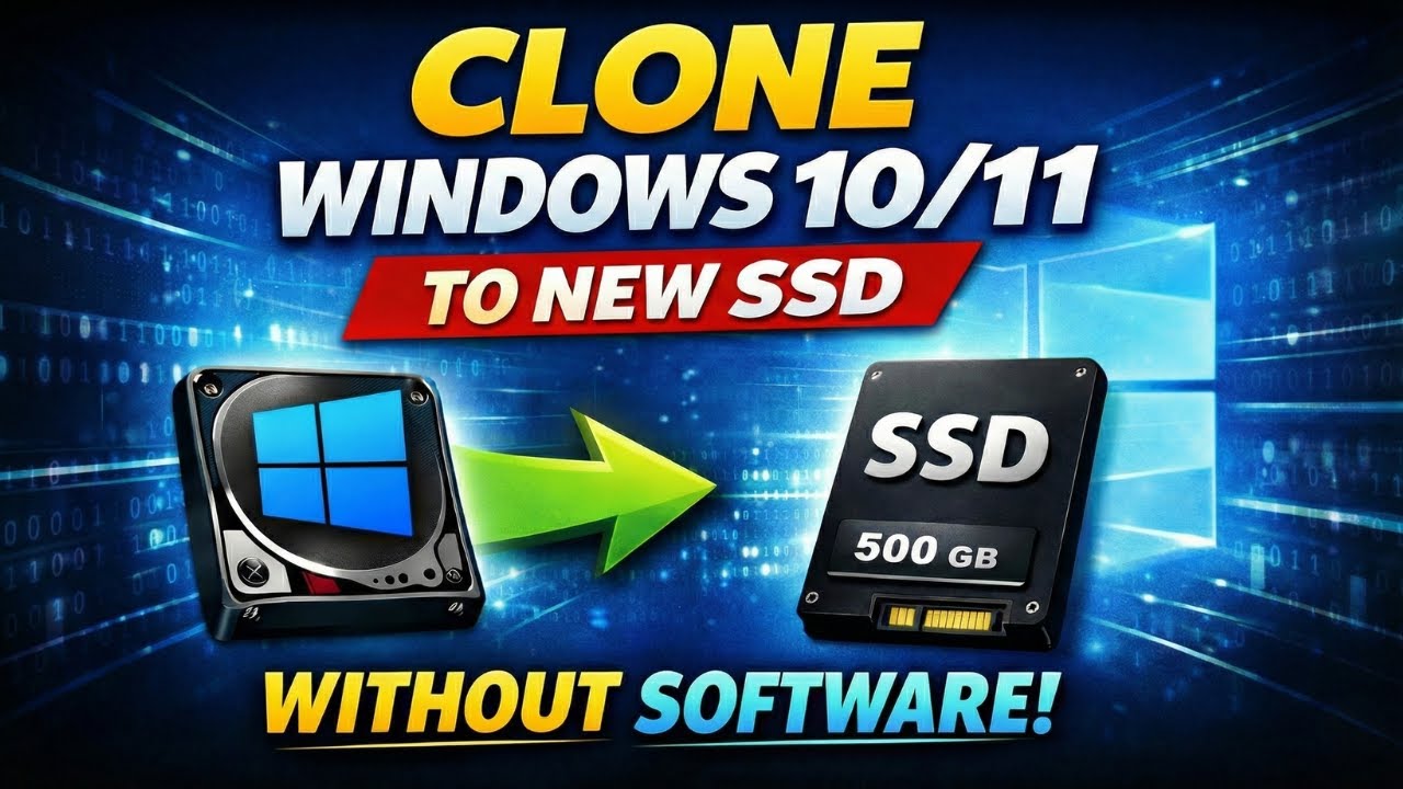 Clone Windows 11 or Windows 10 to a New SSD or HDD without Any Software ...