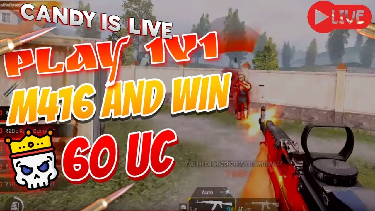 COME 1V1 M4 ROOM AND WIN 60 UC.CANDY IS LIVE. - YouTube