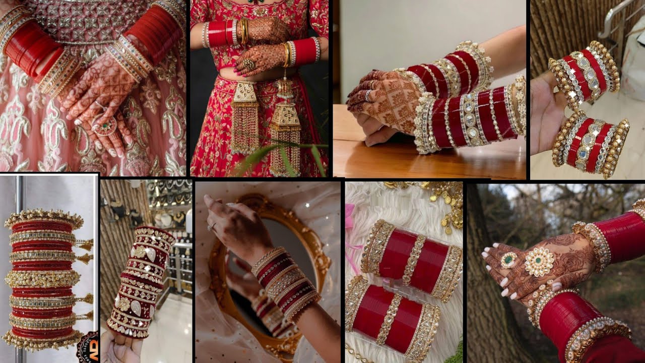 chuda design ideas 2025||latest bridal red chura design ideas 🌹||chura ...