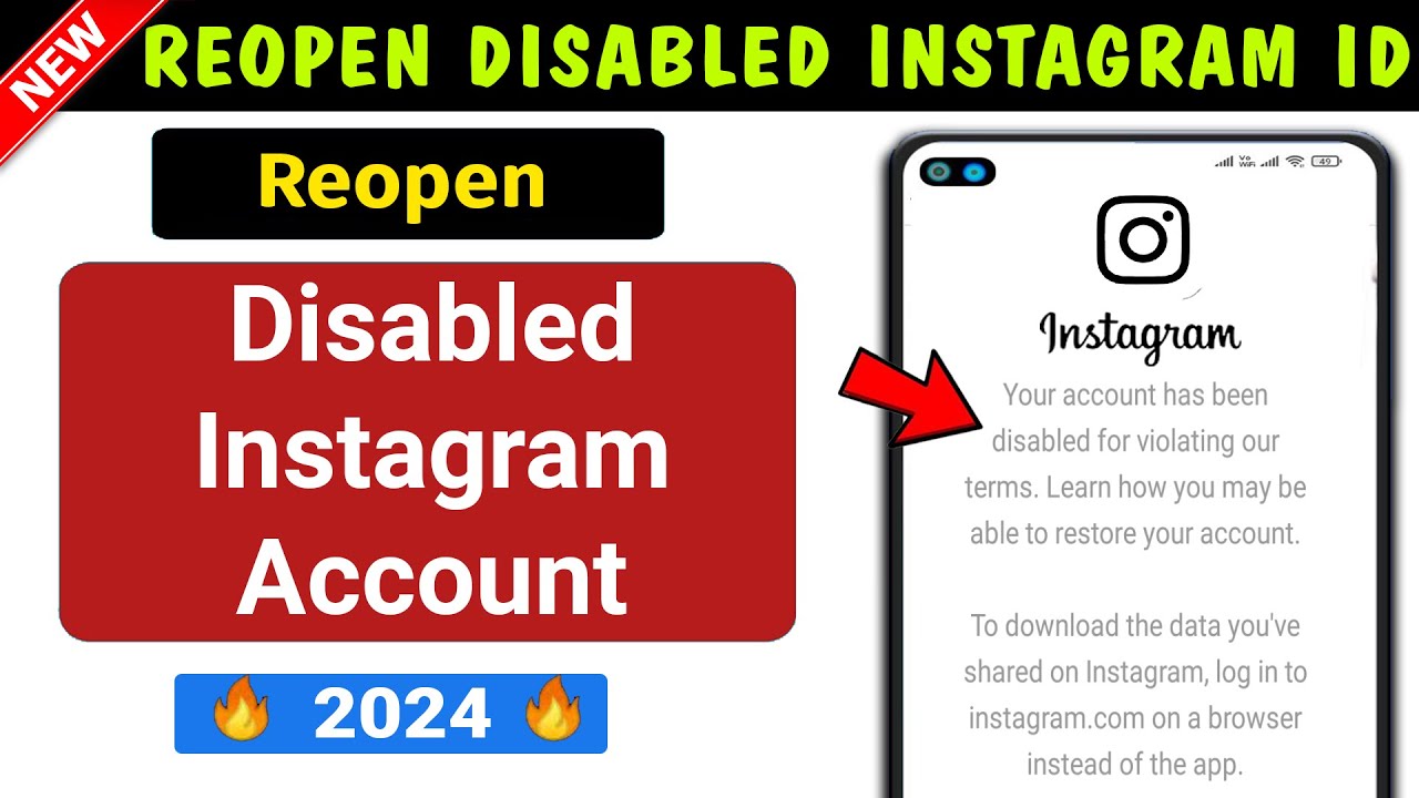 How To ReOpen Disabled Instagram Account 2024 || How To Reactivate ...